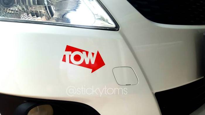 Jual stiker TOW (type A) untuk towing hook mobil racing JDM style - Kab ...