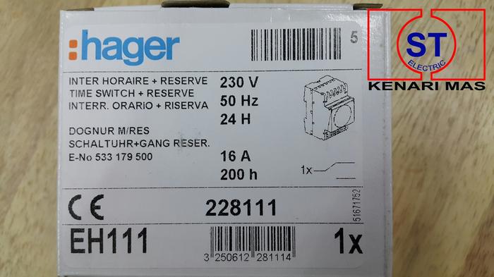 Jual Time Switch / Timer / HAGER EH111 Analog EH 111 24 Jam - Jakarta ...