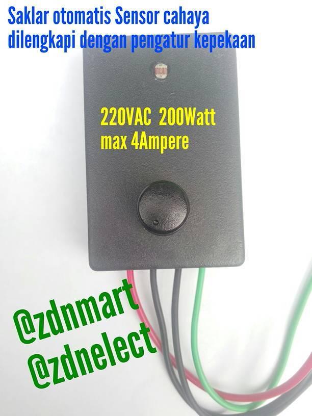 Jual saklar otomatis sensor cahaya 220v ac dengan pengatur kepekaan ...