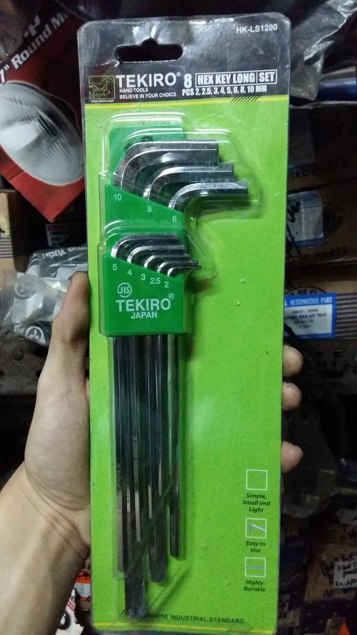 Jual Kunci L Set Panjang TEKIRO 8 PCS / TEKIRO HEX KEY LONG SET 8 PCS ...