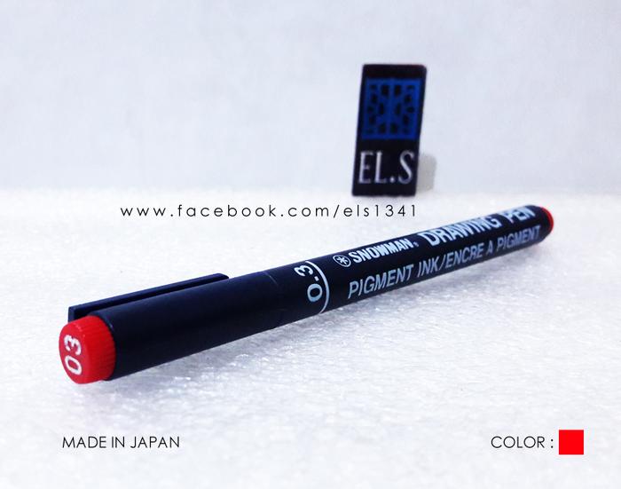 Jual Snowman Drawing Pen 0.3 Merah - Jakarta Barat - els mabes | Tokopedia