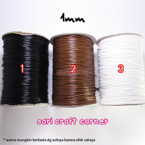 Jual Tali Korea - Tali Kilap 1mm Hitam - Korean Waxed Cotton Cord - Kab ...