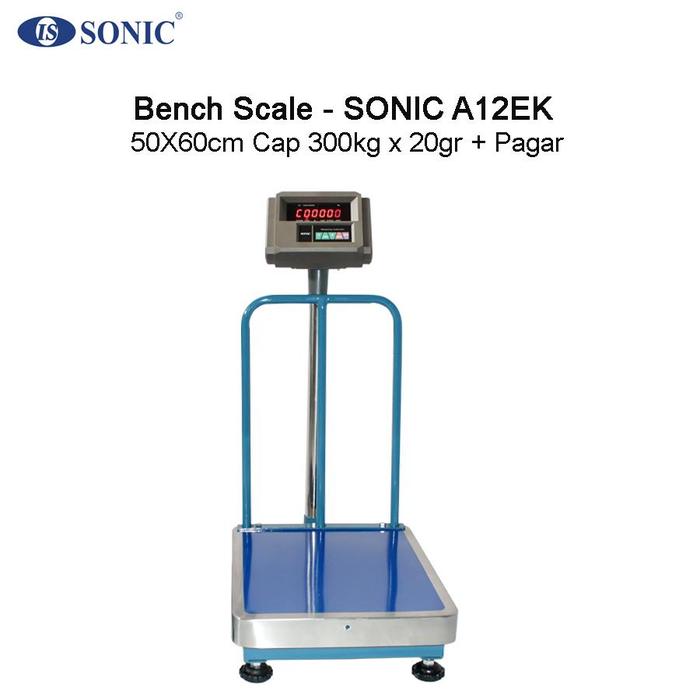Jual TIMBANGAN DUDUK SONIC BENCH SCALE TYPE A12EK CAP 300KG+PAGAR PIPA - Jakarta Barat ...