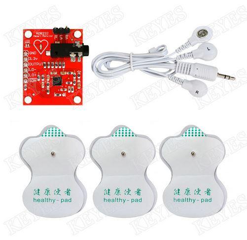 Jual Ecg module AD8232 measurement pulse heart monitoring sensor kit ...