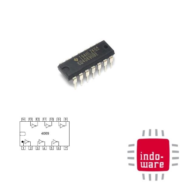 Jual 4069 CD4069 UBE CD4069UBE dip 14 CMOS Hex Inverter - Kota Semarang ...