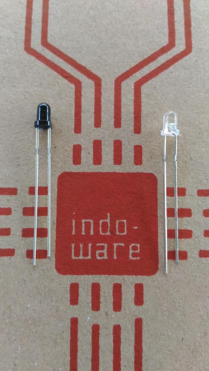 Jual 3MM 940nm IR LED satu pasang rx tx penerima pemancar satu pasang ...