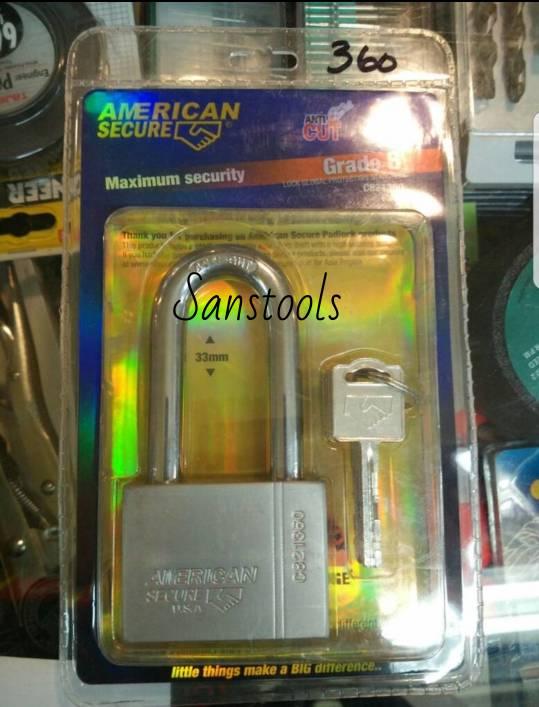 Jual gembok 60mm long panjang anti cut maling 60 mm American Secure ...