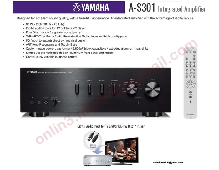 Jual Yamaha As301 AS 301 stereo amplifier sln marantz onkyo denon ...