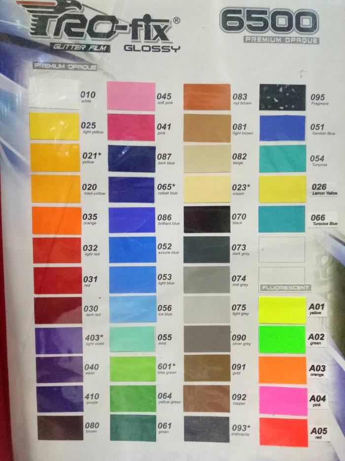Jual Sticker Vinyl Profix Roll Glossy warna (lebar 45cm) - Kota Bekasi ...