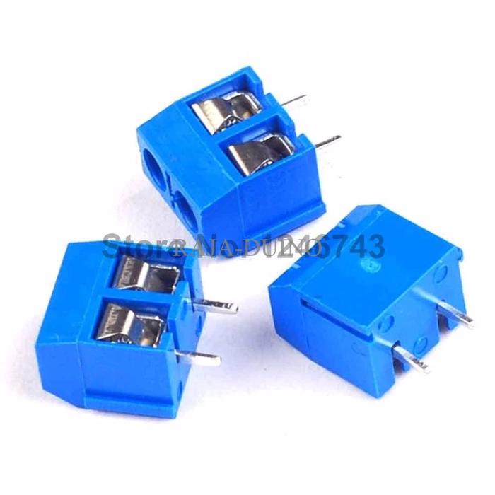 Jual Terminal Block Biru 2pin Screw Connector pitch 5.0mm 250V 16A ...