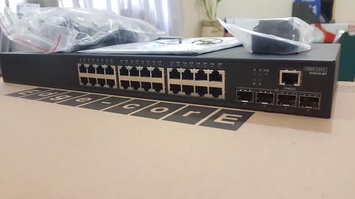 Jual Switch EDGE CORE FO 4x FO 10Gbps + 24x 1Gbps ECS4120-28T Managed ...
