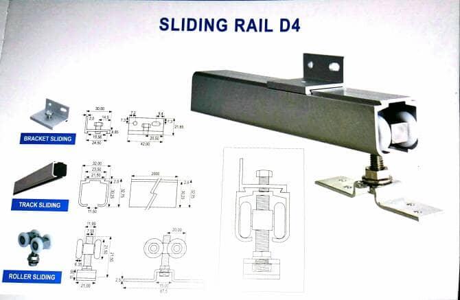 Jual Rel Pintu Geser / Sliding Rail DEKKSON D3 SET Rel Panjang 1.8meter - Kota Makassar ...