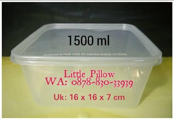Jual Kotak Plastik Bening 1500ml/ Lunch Box/Kotak Makan/Food Container ...