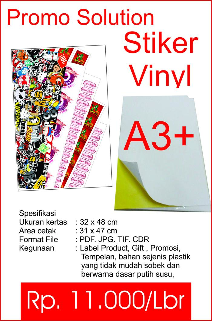 Jual (Cetak) Stiker / sticker vinyl A3+ - Jakarta Barat - promo ...