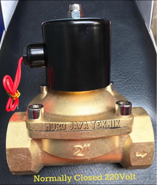 Jual Solenoid Valve 2 inch AC 220Volt Normally Closed Brass Valve ...