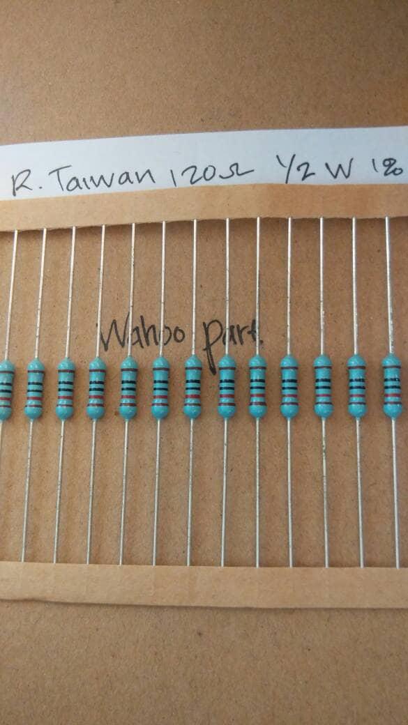 Jual Resistor 120 ohm 1/2 watt 1% taiwan metal film - Kab. Bogor ...