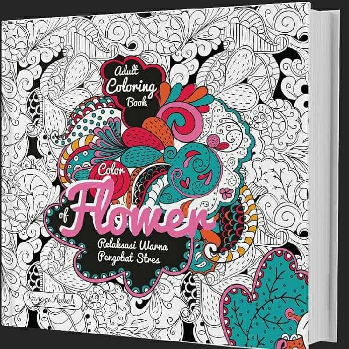 Jual Adult colouring book-mewarnai bunga - Jakarta Utara - LAPAK BUKU ...