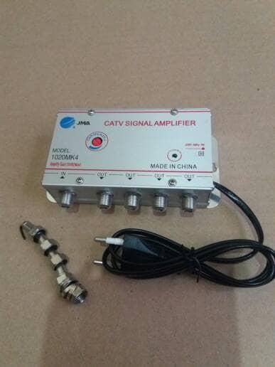 Jual Boster Antena Tv/Penjernih Gambar Tv/Catv Signal Ampliter 4 Cabang ...