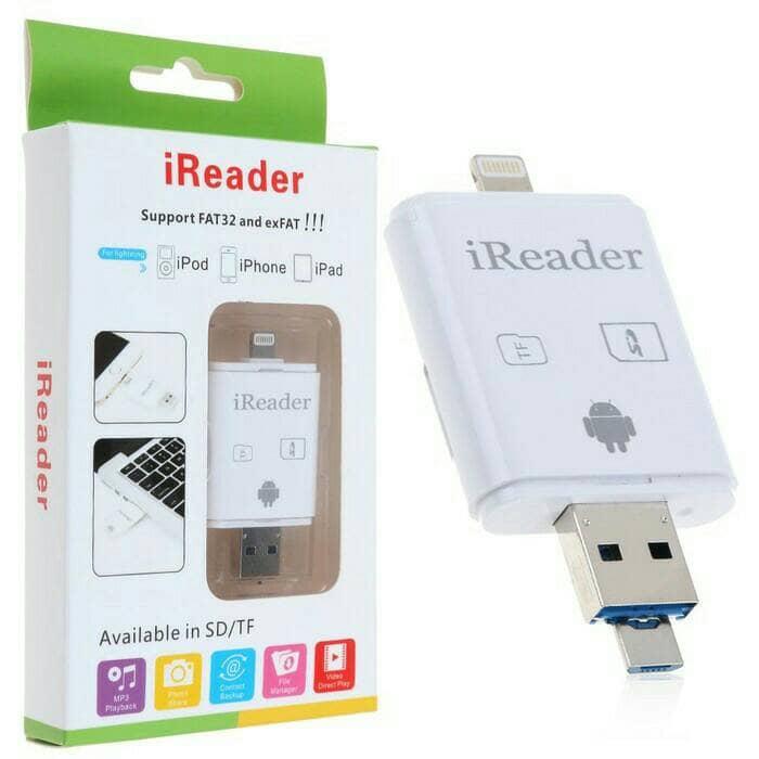 Jual CARD READER IREADER# IPHONE IPAD IPOD LIGHTHINING MICRO SD CARD ...