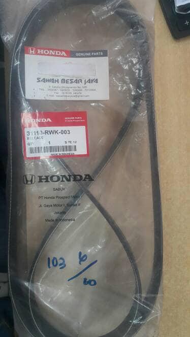 Jual fanbelt / tali kipas crv 2000 cc - Original Honda - KW - Jakarta Pusat - Sawah Besar Jaya ...
