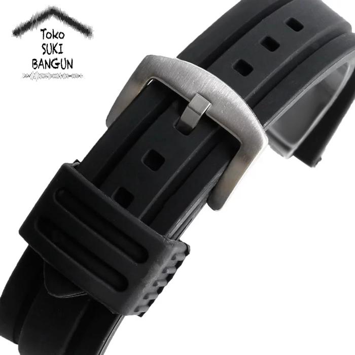 Jual 26mm Tali Jam Rubber Big Strip EMBOSS Watch Band Strap - Jakarta ...