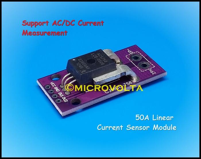 Jual ACS758 50A Linear Hall Effect Current Sensor Module. - Kota ...