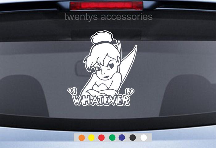 Jual stiker TINKERBELL WHATEVER sticker kaca mobil stiker cutting - Kab ...