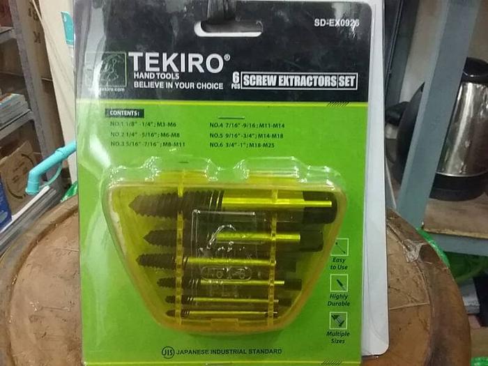 Jual TAP BALIK TEKIRO SET 6PCS / SCREW EXTRACTORS SET TEKIRO - Jakarta ...
