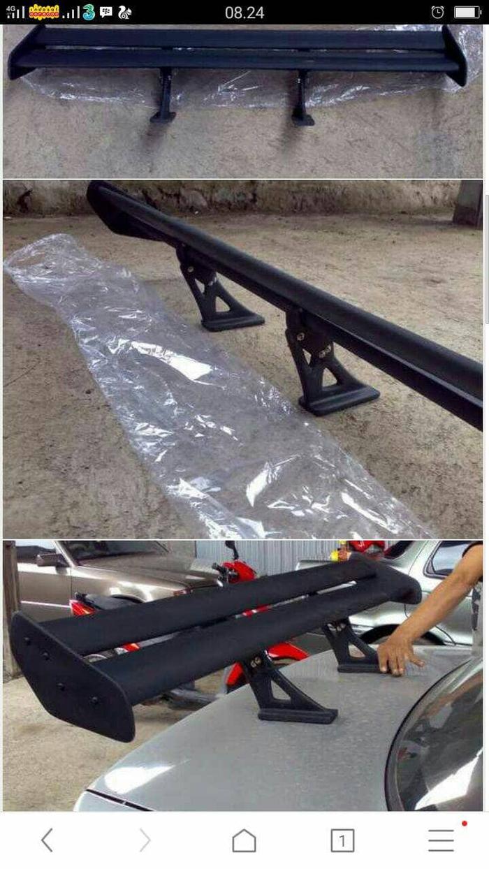 Jual spoiler /sayap bagasi GT WING dobel layer bisa untuk semua mobil ...