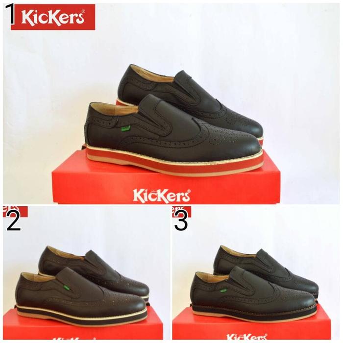 Jual SEPATU PRIA CASUAL KICKERS WINGTIP SLOP KULIT PULL UP ORIGINAL ...