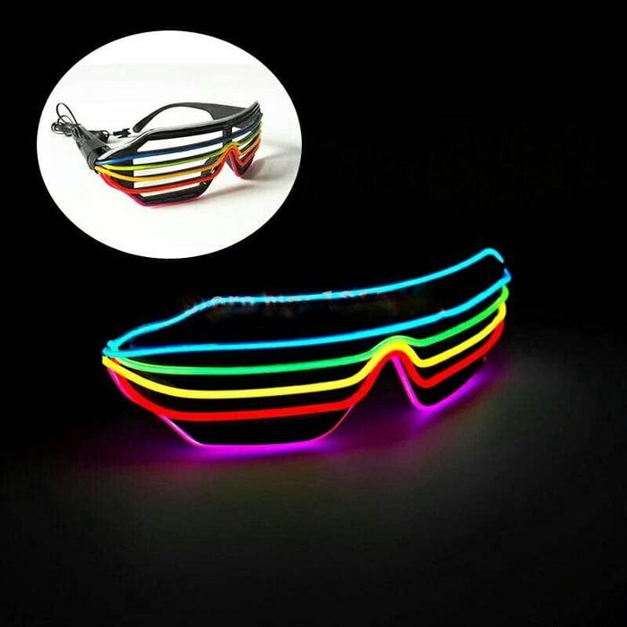 Jual 6 Colors Flashing Luminous LED Glasses Party Lighting / Kacamata ...
