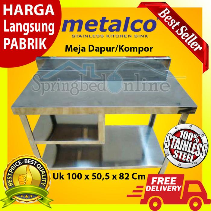Jual Meja Dapur / Kompor Stainless Steel 1 Rak Serbaguna Metalco - Kota ...