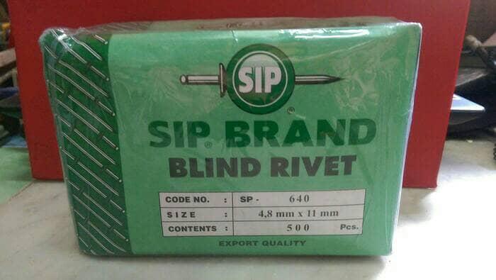 Jual PAKU RIVET SP 640 MEREK SIP 4,8 MM ISI 500 PCS PAKU LIPET TEMBAK ...