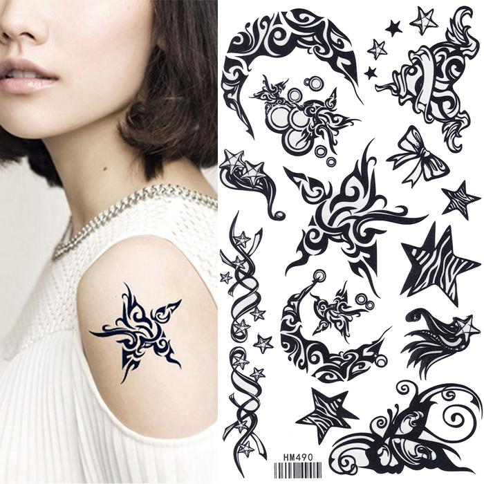 Jual Abstract Moon Star - Temporary Tattoo / Tato Temporer - Jakarta ...