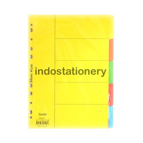 Jual INDEX DIVIDER BANTEX 6045-00 SIZE A4 MANILA 5 TAB DIVIDER ...