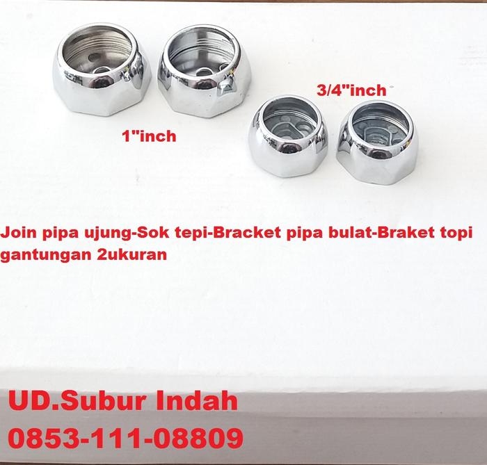 Jual Join pipa ujung-Sok tepi-Bracket pipa bulat-Braket topi gantungan ...