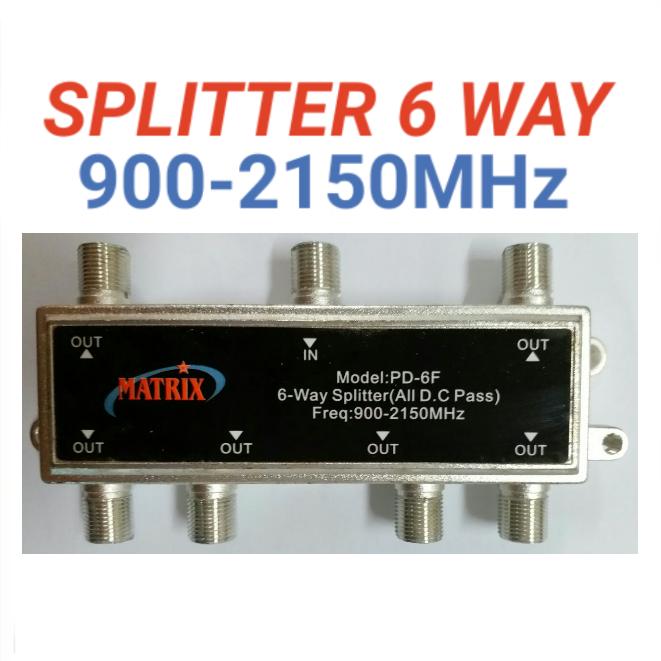 Jual Power Divider 6Way 900-2150MHz Matrix PD-6F Splitter 6Way - Kota ...