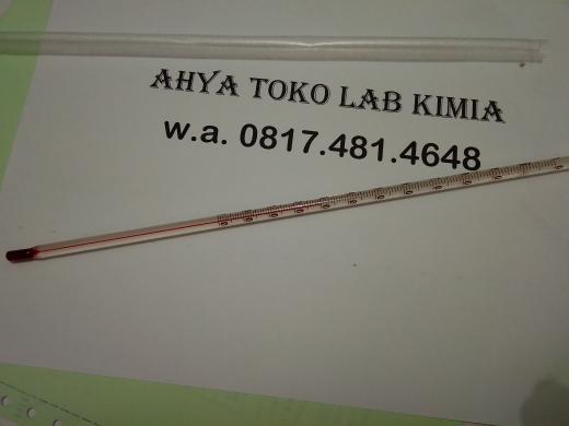 Jual Thermometer Alcohol / Merah. Range: -10 + 110 deg.C. Panjang 30cm ...