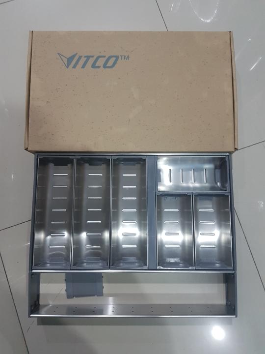 Jual Rak Tempat Sendok Garpu Alat Makan Dapur Stainless Vitco 4 Layer ...