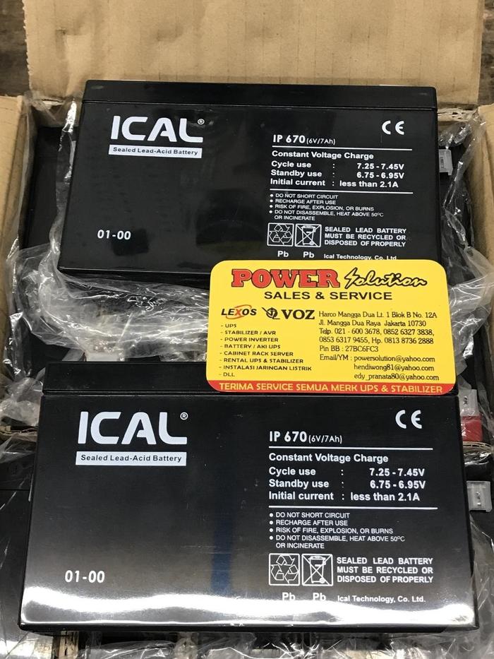 Jual BATTERY ICAL IP670 BATTERY ICAL 6V 7AH - Jakarta Pusat - Power ...