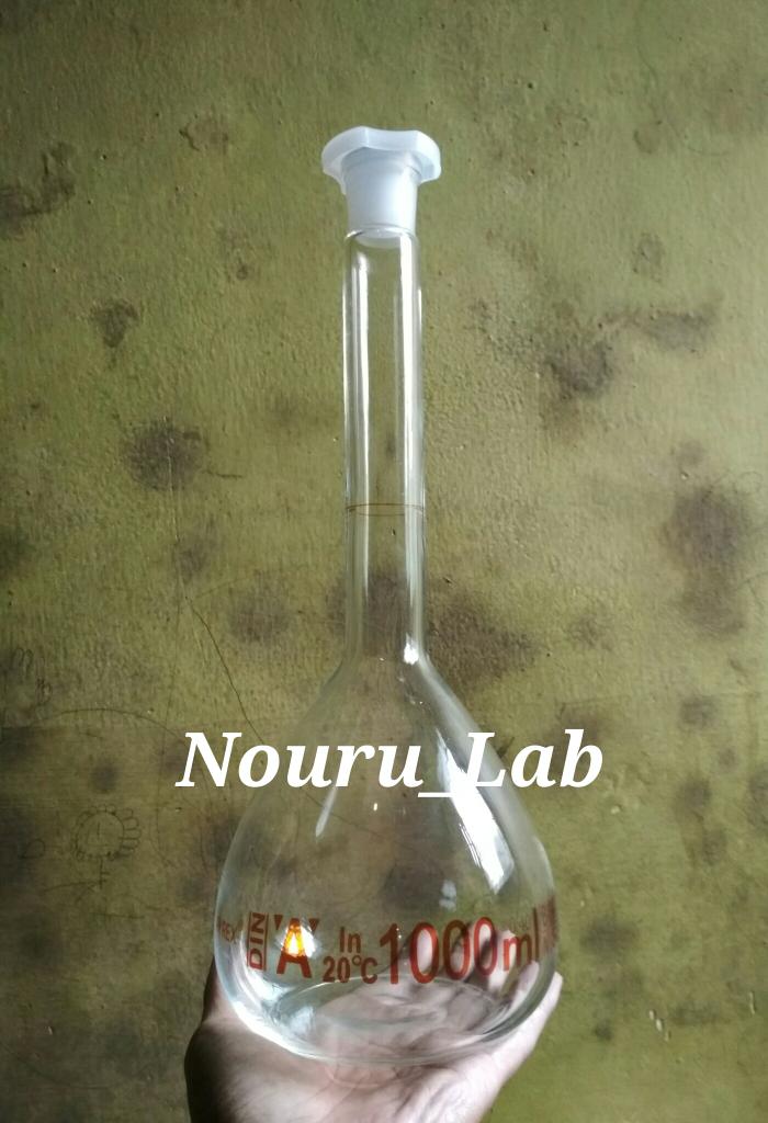 Jual Labu ukur 1000 ml - labu takar 1000 ml - volumetric flask 1000 ml ...