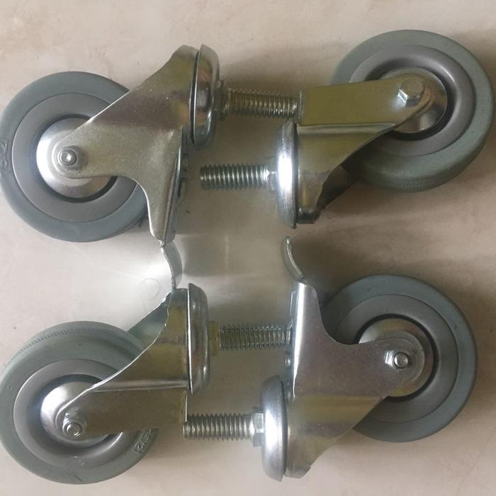 Jual RODA TROLLEY / TROLI 3 INCH GREY RUBBER (4 PCS) PER SET - Kab ...