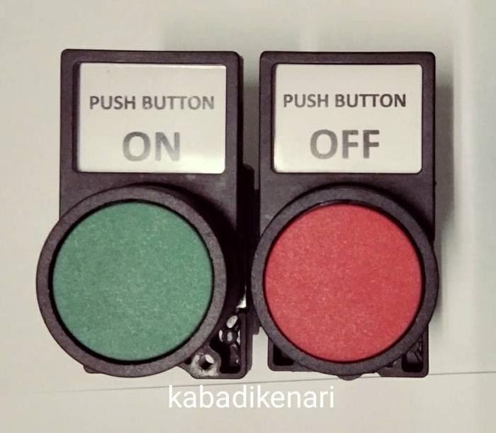 Jual TOMBOL PUSH BUTTON 22MM PLUS LABEL NAMA PANEL BOX ON OFF - Jakarta ...