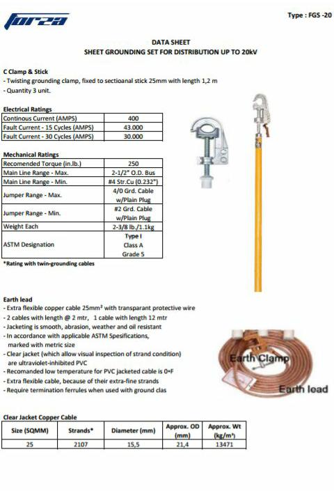 Jual Stick Grounding Set Forza 20kv - Jakarta Selatan - Karya_Teknik | Tokopedia