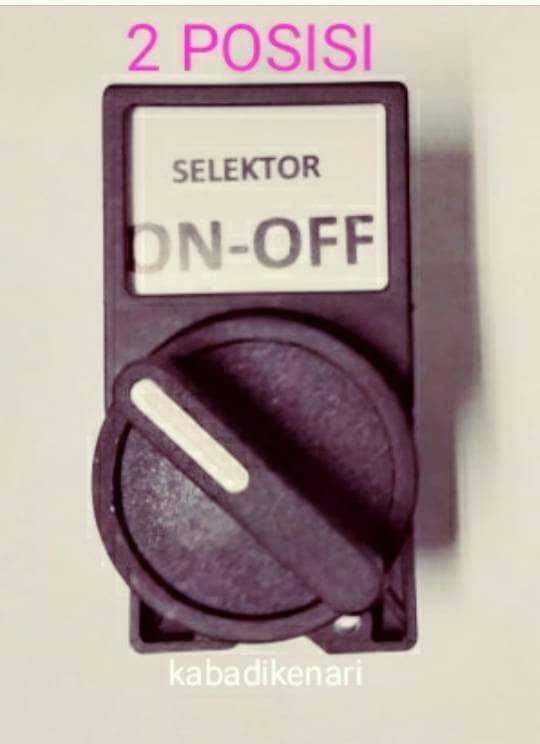 Jual TOMBOL SELECTOR SWITCH 2 POSISI ON-OFF 22MM PLUS LABEL NAMA PANEL ...