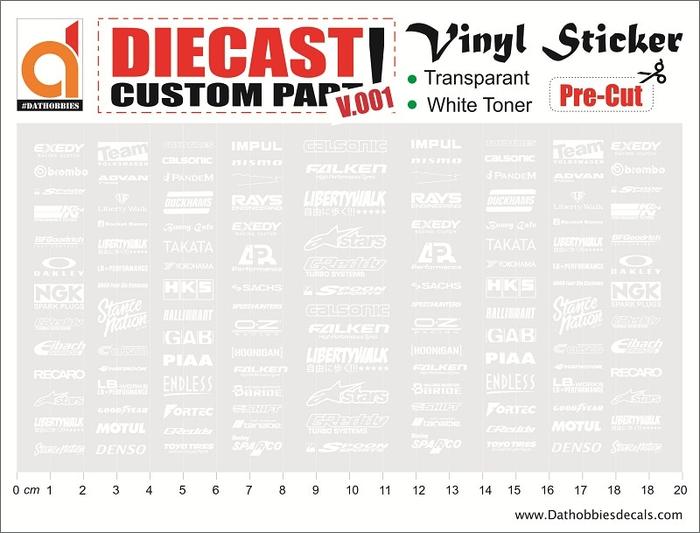 Jual Stiker Vinyl transparant untuk RC/Tamiya Mini 4wd/diecast - Dry ...