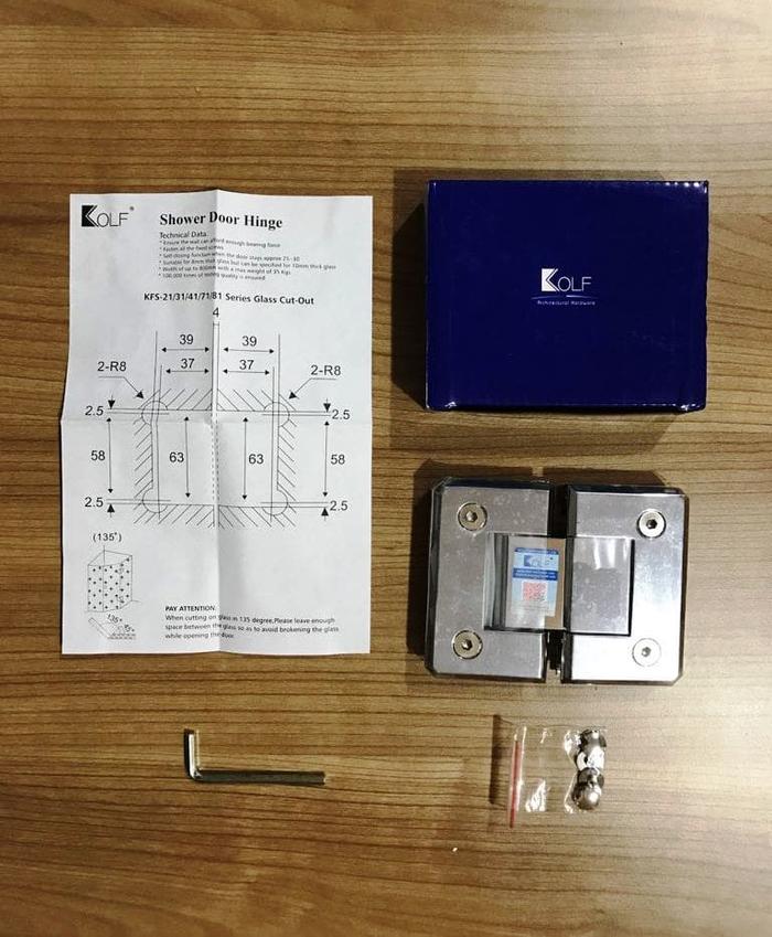 Jual Shower Hinge Kolf 81-2 Glass To Glass Engsel Pintu Kaca Kaca Kolf ...