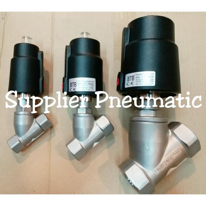 Jual BTB Pneumatic Angel Seat / Angle Piston Valve SS316 Single Acting ...