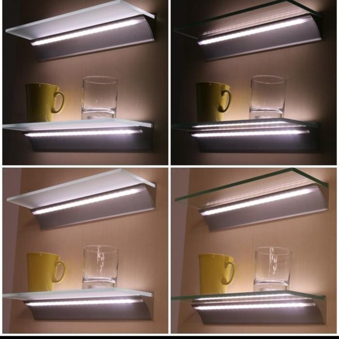 Jual profile aluminium ambalan melayang dengan lampu dan kaca. - Kota ...