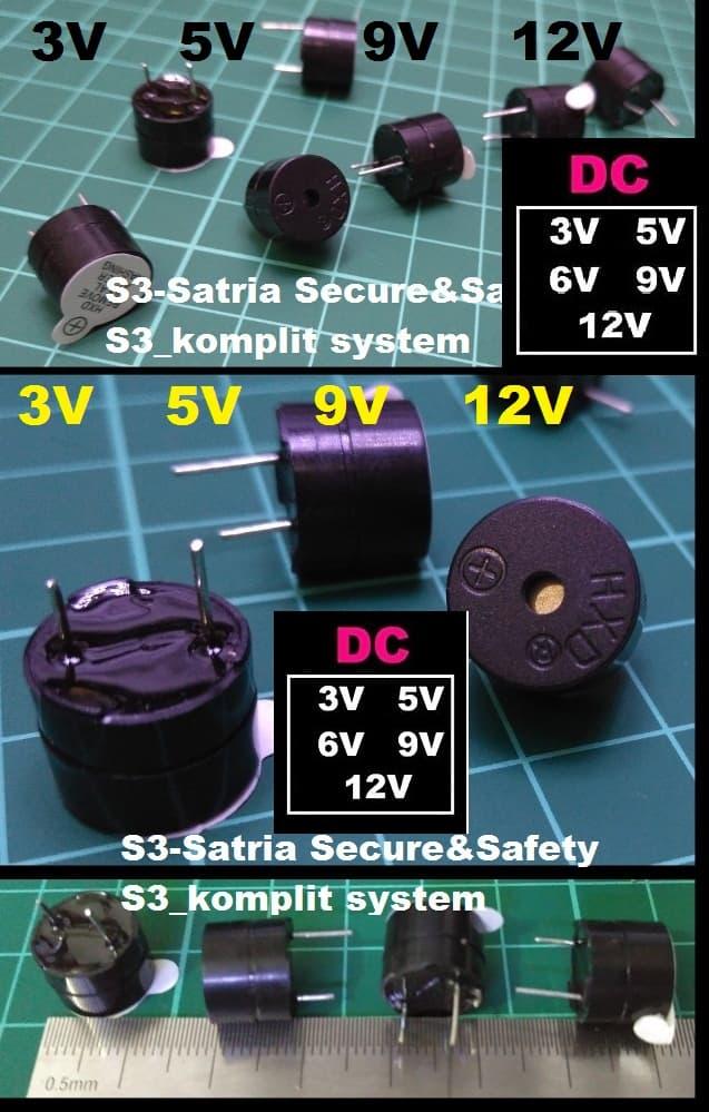 Jual Buzer Sound Suara Active Buzzer Mini DC 3v 5V 6V 9V 12V continu ...